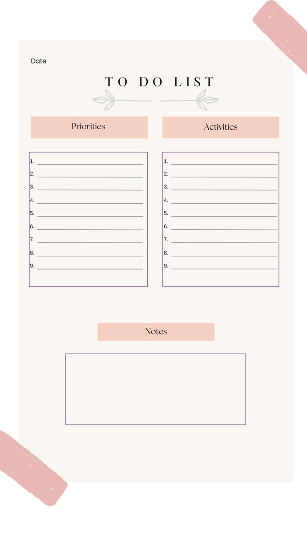 Digital / Printable To-do List - Etsy