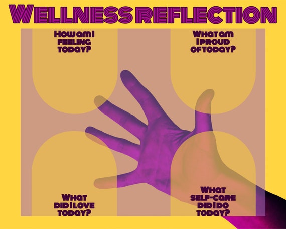 Wellness Reflection Template - Etsy