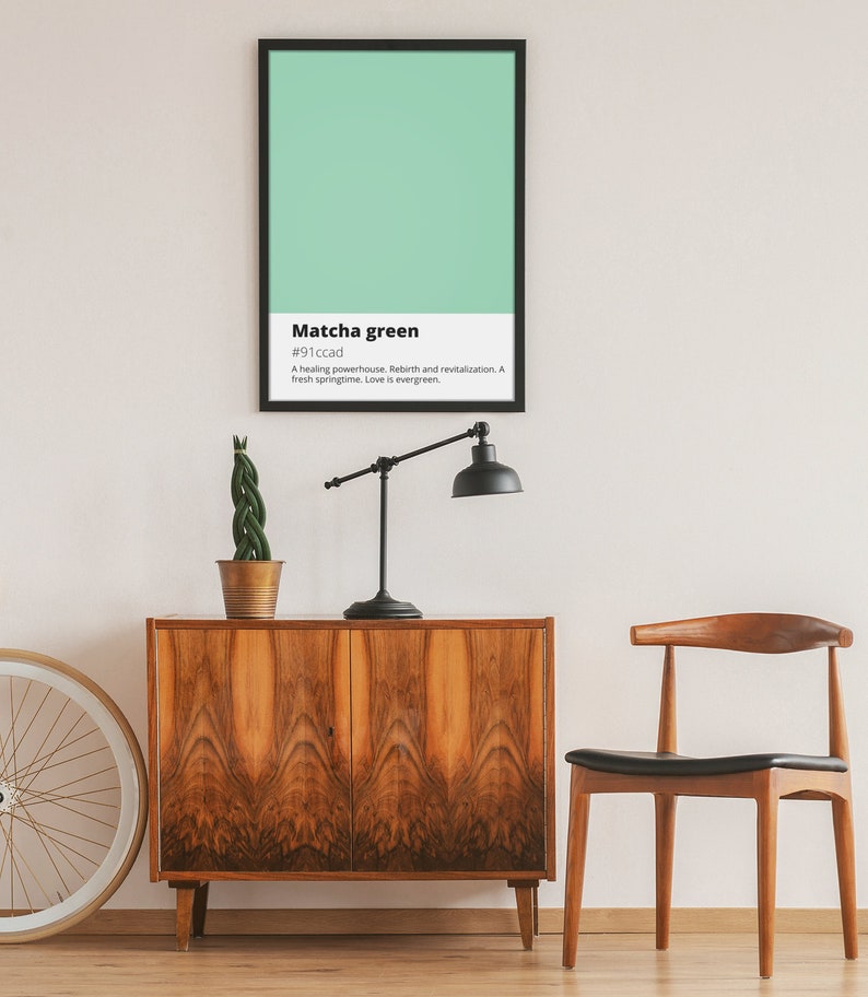 Matcha Green Wall Art Print Maximalist Colorful Art - Etsy