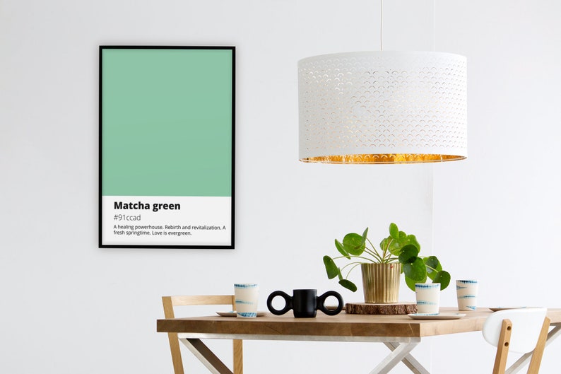 Matcha Green Wall Art Print Maximalist Colorful Art - Etsy