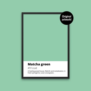 Matcha Green Wall Art Print Maximalist Colorful Art - Etsy