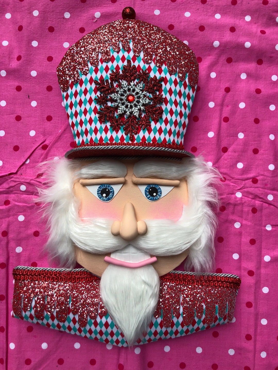 Red and Turquoise Nutcracker - Etsy