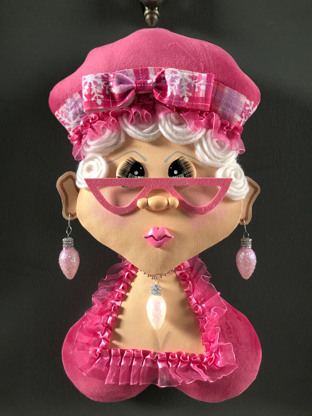 Santa and Mrs Clause-dark Pink - Etsy