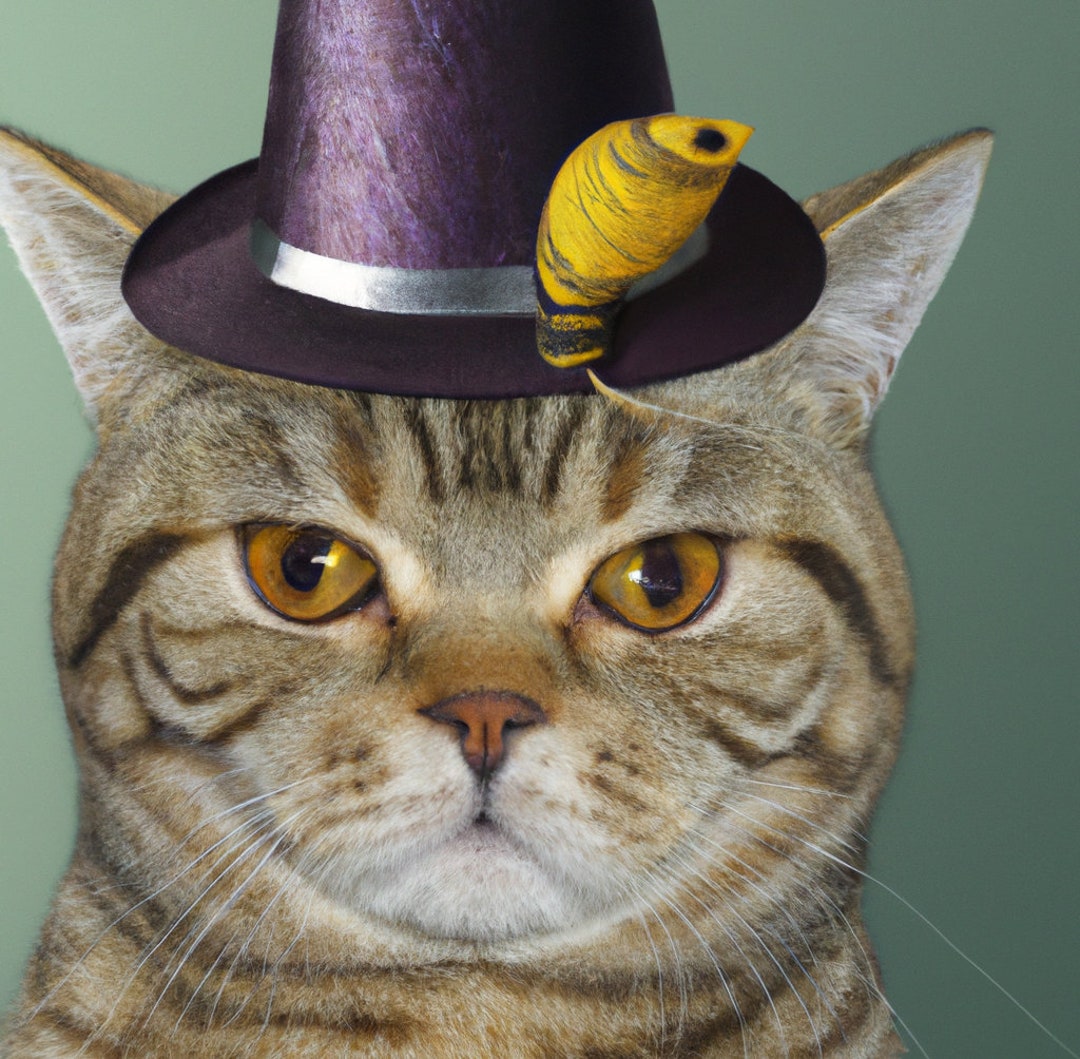 Cat in a Silly Hat Digital Download - Etsy