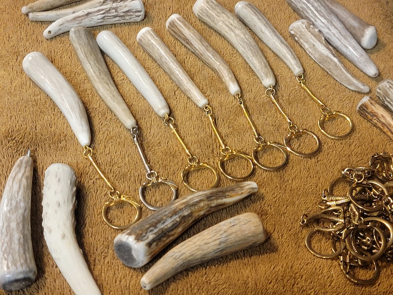 Elk Antler Keychains & DIY Project Set - Etsy