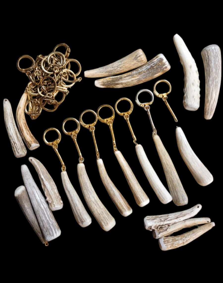 Elk Antler Keychains & DIY Project Set - Etsy