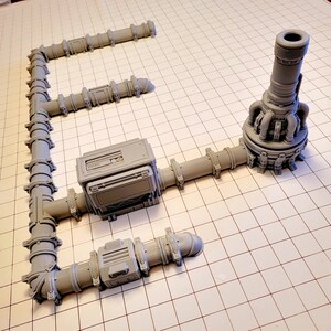 Pipeworks Set medium Modular Pipes With Generator & Furnace 3D Printed ...