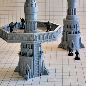 Combat Platforms With Modular Walkways 3D Printed Tabletop Industrial ...