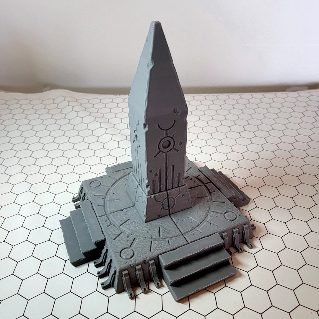 Alien Obelisk Monument Platform 3D Printed Tabletop RPG Scenery and ...