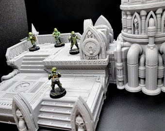 Combat Platforms With Modular Walkways 3D Printed Tabletop Industrial ...