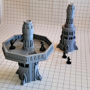 Combat Platforms With Modular Walkways 3D Printed Tabletop Industrial ...