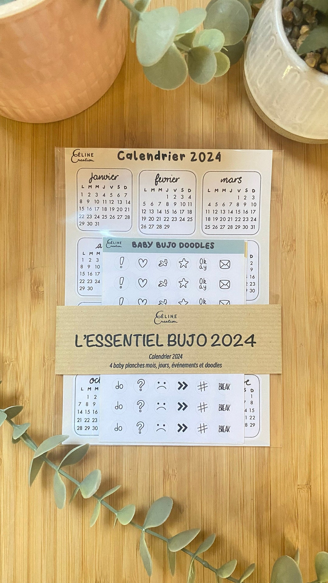 Pack Bujo 2024 5 Sheets of Stickers, 164 Stickers Sticker Sheets, Bujo Stickers, Bullet Journal ...