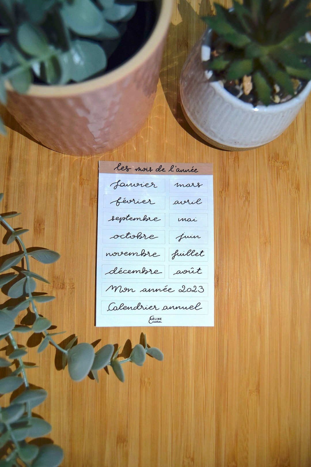 Baby Sheet of 14 Stickers “the Months of the Year” - BUJO Pack ...