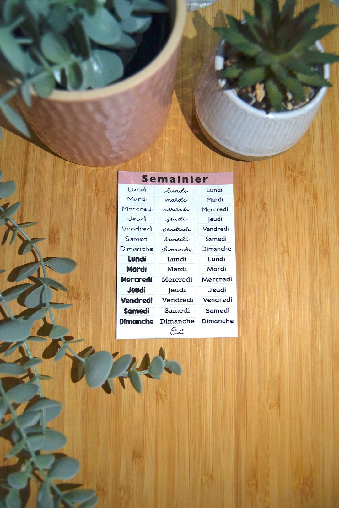 Baby Board of 42 Stickers days of the Week BUJO Pack Available Sticker ...