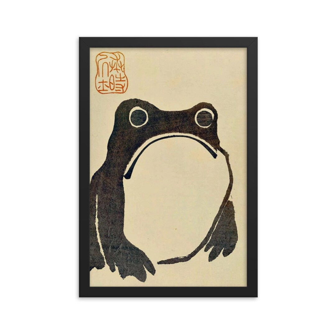 Japan Art Matsumoto Hoji Frog Sad Frog Art Print Japanese - Etsy