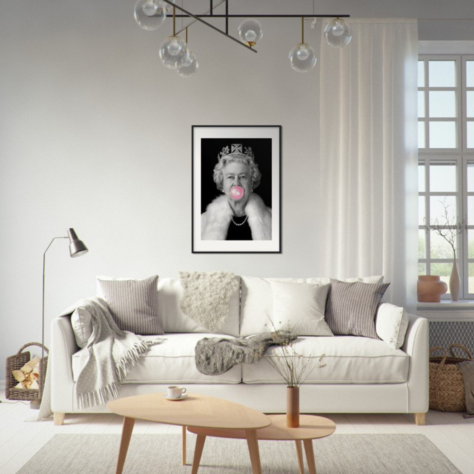 Queen Elizabeth Poster Bubble Gum Queen Elizabeth Wall - Etsy