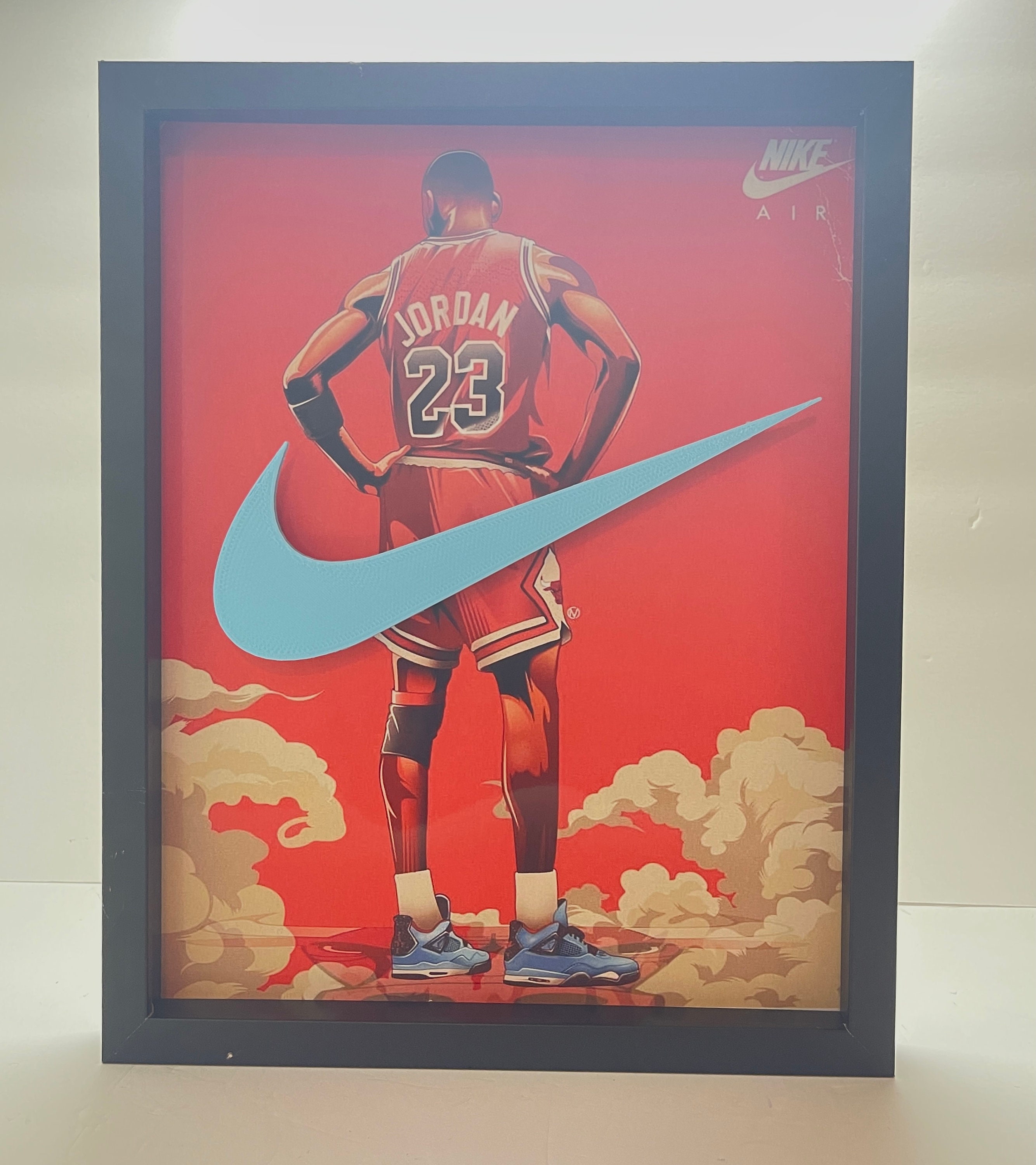 Nike Air Jordan LED Sign Large Logo Custom Wall Art Decor Travis Scott ...