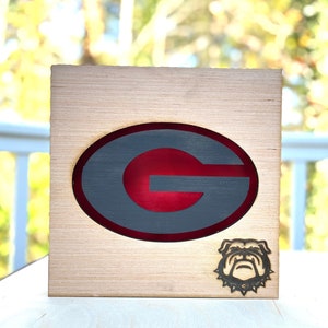 UGA LED Sign Large Logo Wooden Box Light Custom Wall Art Decor - Etsy