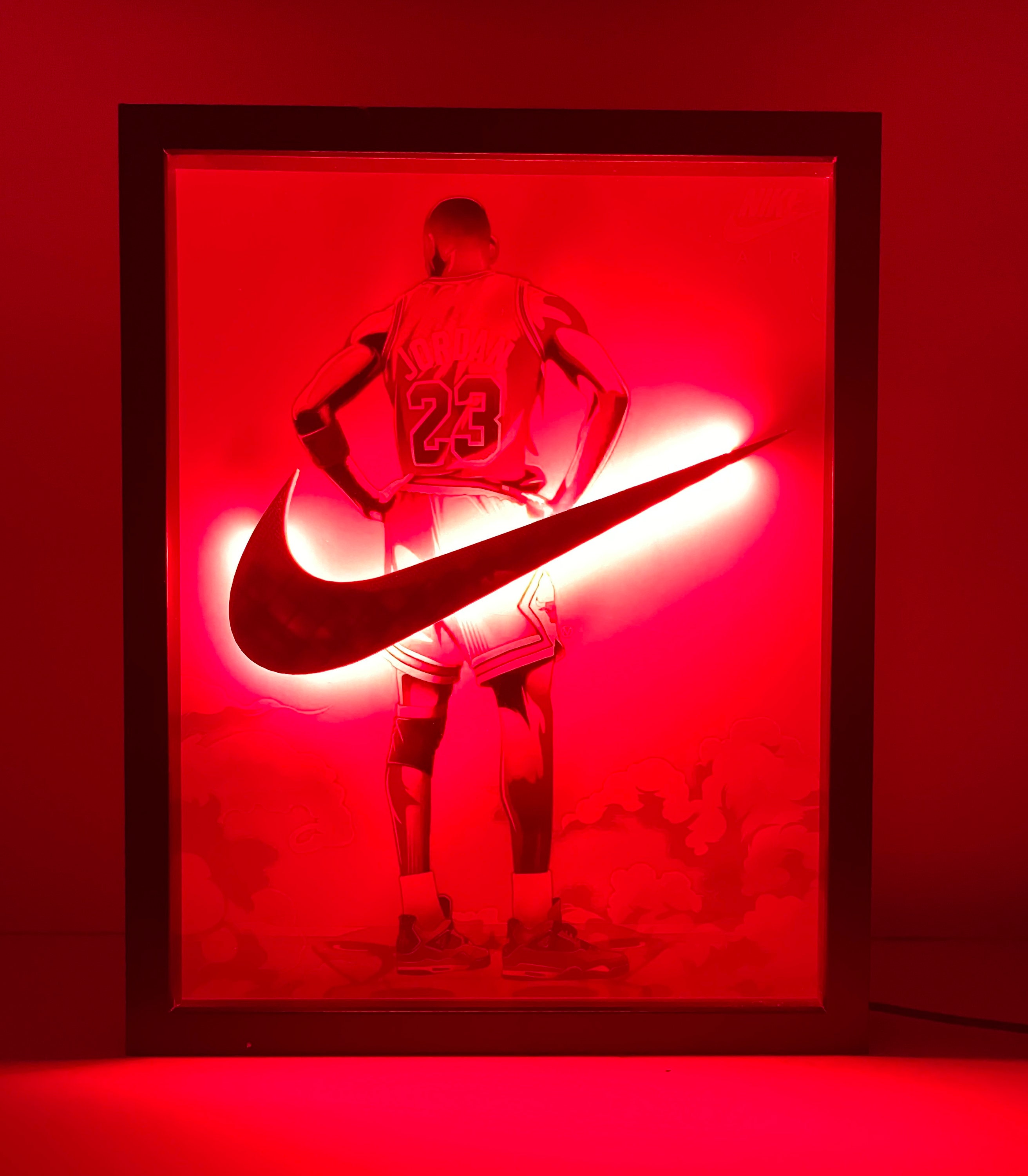 Nike Air Jordan LED Sign Large Logo Custom Wall Art Decor Travis Scott ...