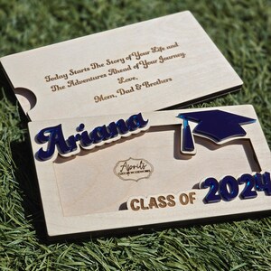 Graduation Gift Money Holder With Acrylic Name & Year, Money Gift Card ...