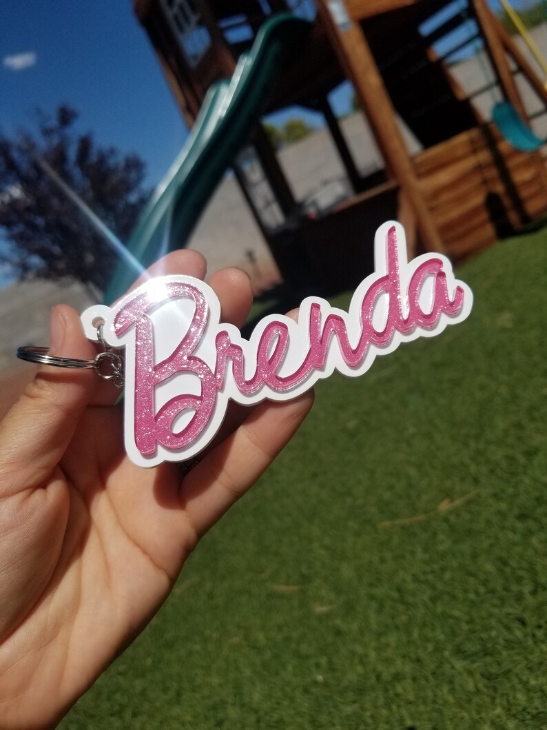 Name Keychain, Backpack Keychain, Name Tag, Bag Tag, 6 Fonts Available ...