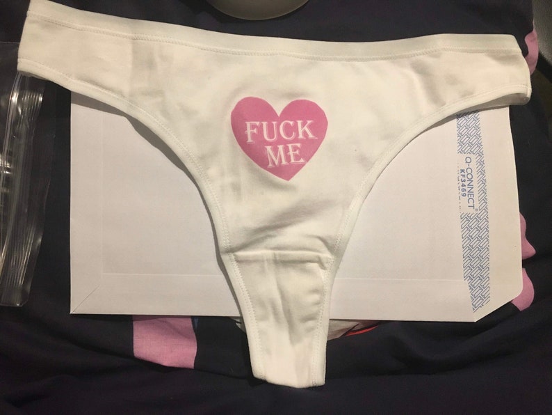 Fuck Me Thong Panties In A Heart Different Colours Etsy Australia