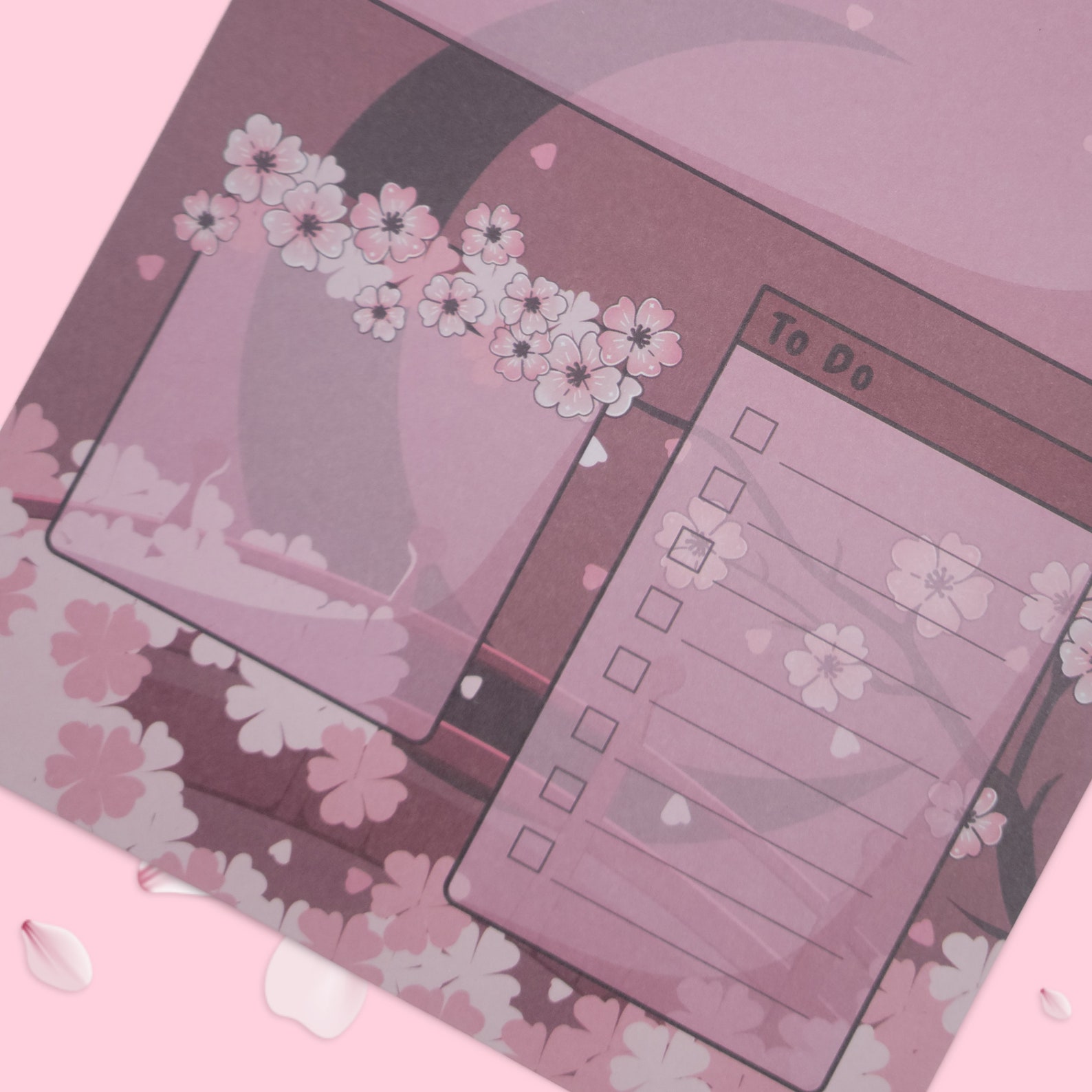 DISCOUNTED Cute Sakura to Do Aesthetic Notepad With Optional Sticky Pad ...