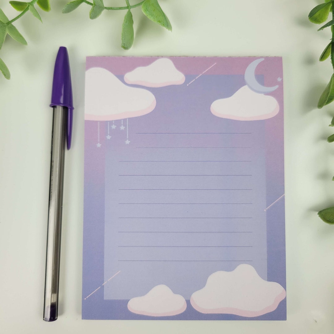 Luna Nights Cute Notepad 4 X 5.5 Starry Lined Notepad Gift for School ...