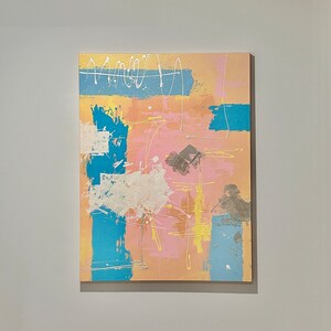 Abstract Modern Expressionism | Original Acrylic Art on Canvas | Blue ...