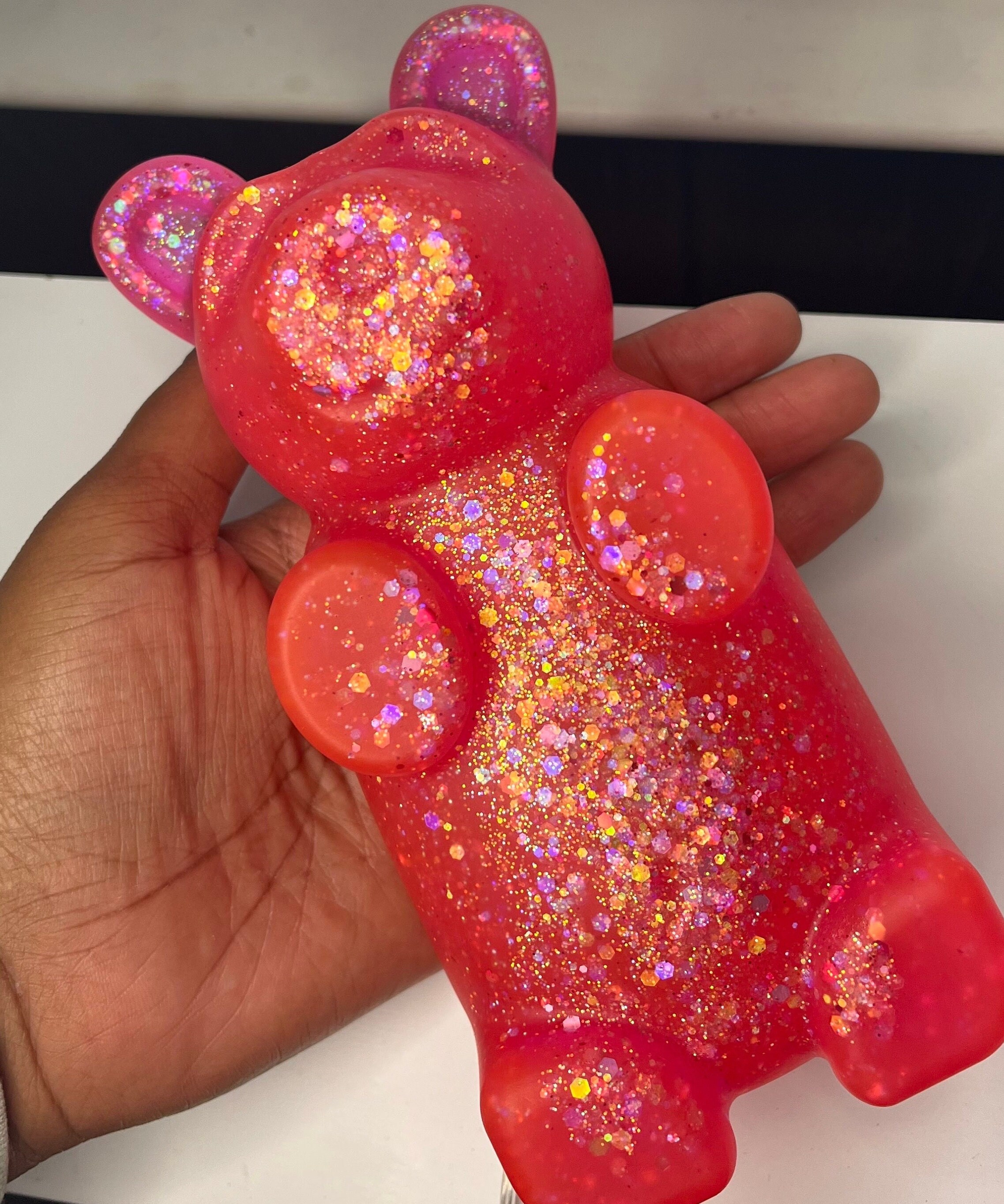 Jumbo Gummy Bear Wall Art|3d Wall Art|pop Art|rainbow 3D Resin Gummy ...