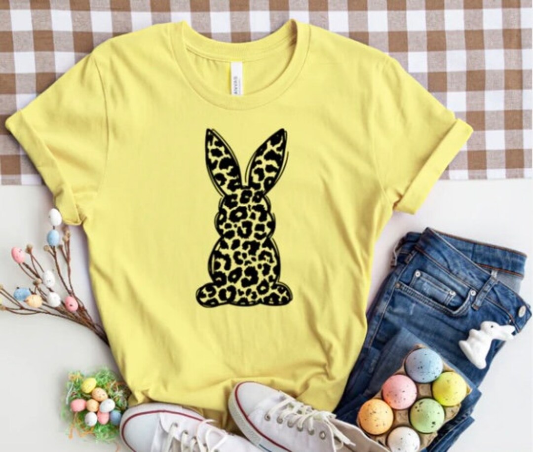 Single Color Screen Print Transfer|cheetah Easter Bunny|screen Print ...