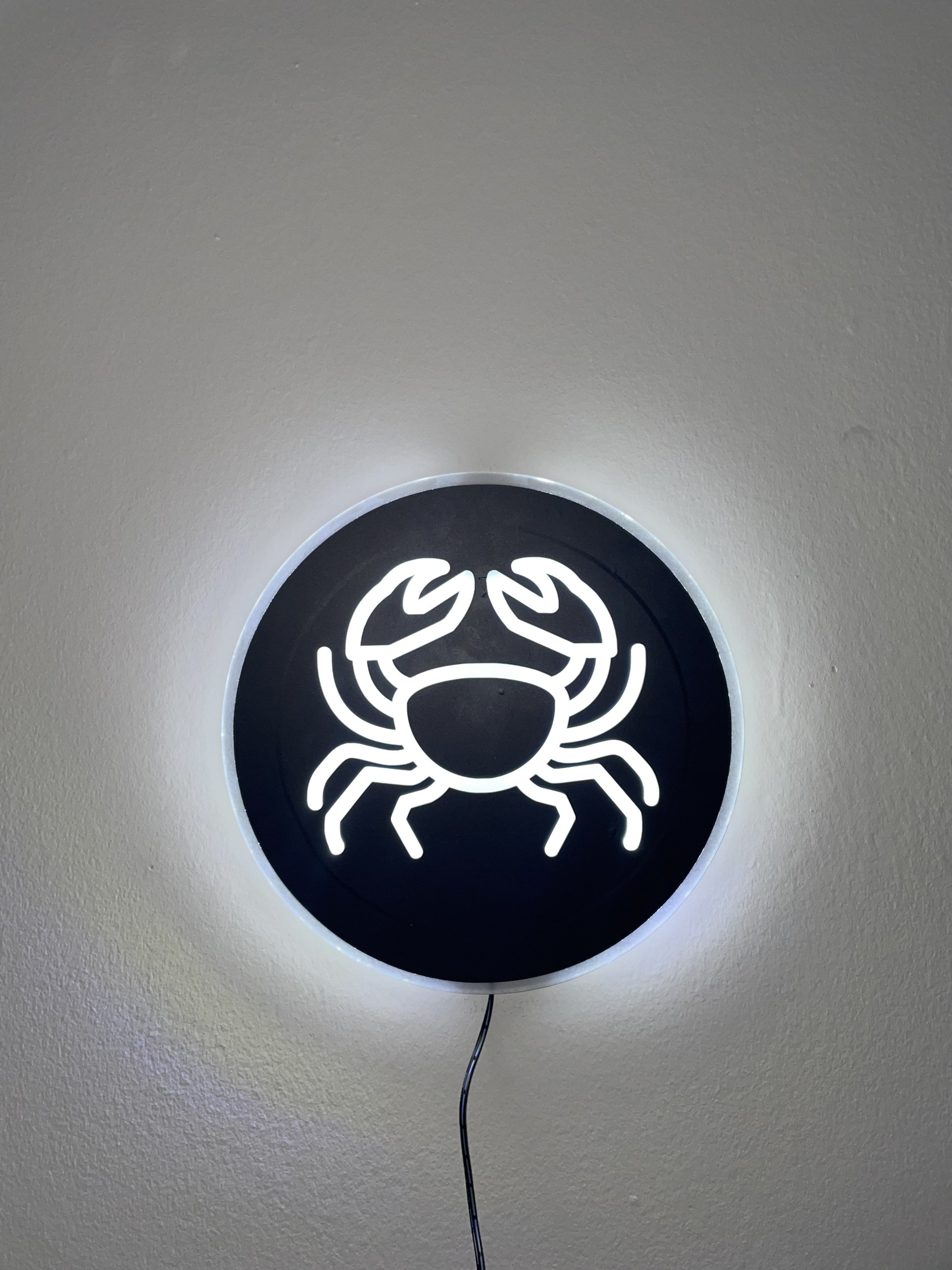 Cancer Crab, Led Wall Sign, Astrology, Edge Lit Acrylic, Like-neon ...