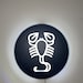 Scorpio, Led Wall Sign, Scorpion, Edge Lit Acrylic, Astrology, Like ...