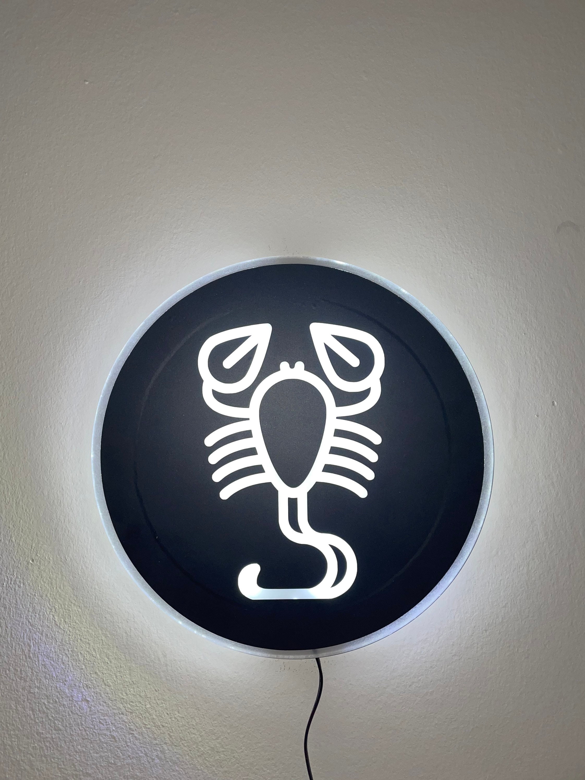 Scorpio, Led Wall Sign, Scorpion, Edge Lit Acrylic, Astrology, Like ...