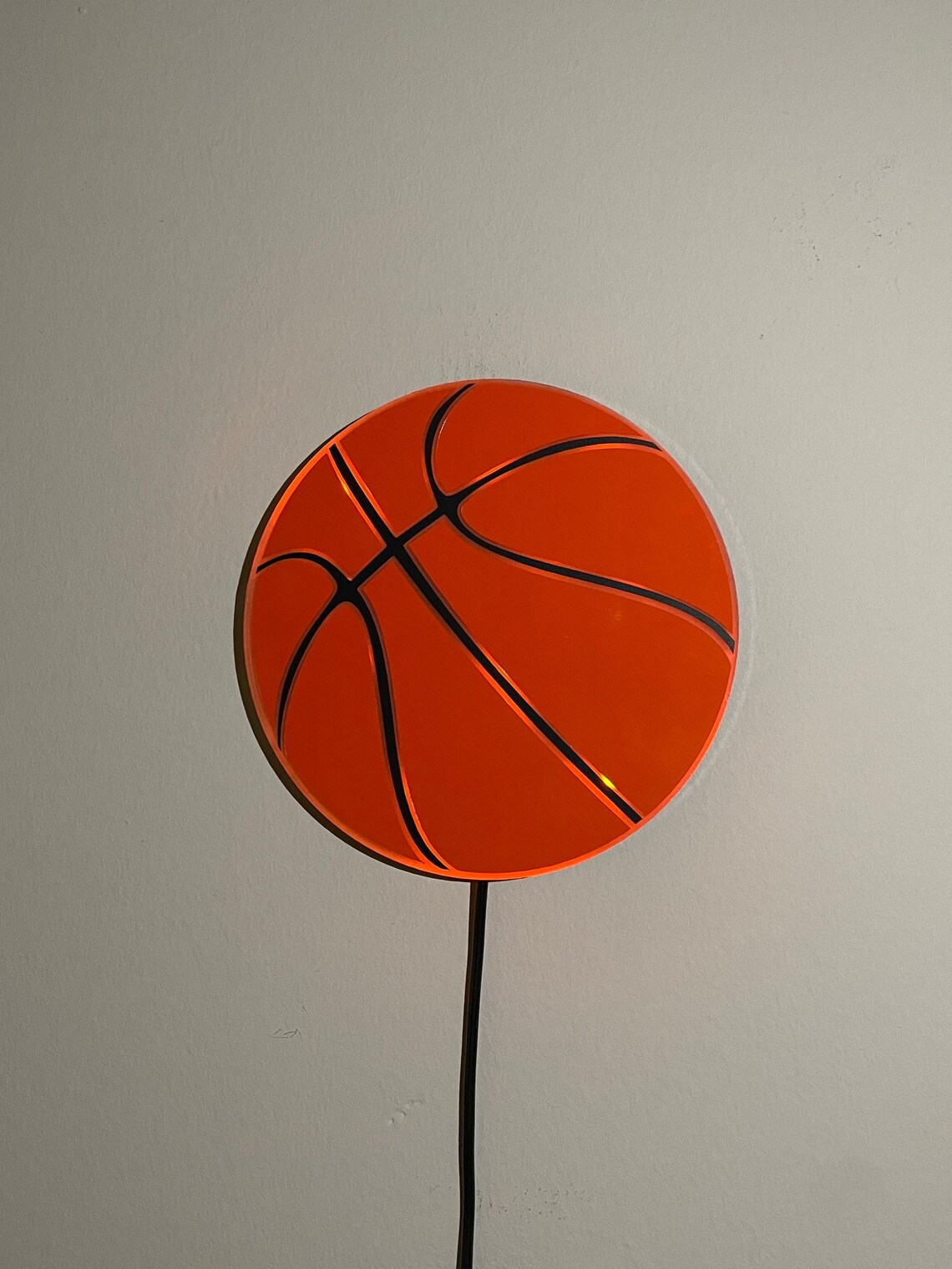 Basketball Sign, LED Wall Sign, Edge Lit Acrylic Orange Sports, Like ...
