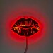 Red Lips Sign, Large LED Wall Sign, Edge Lit Acrylic Kissing Lipstick ...