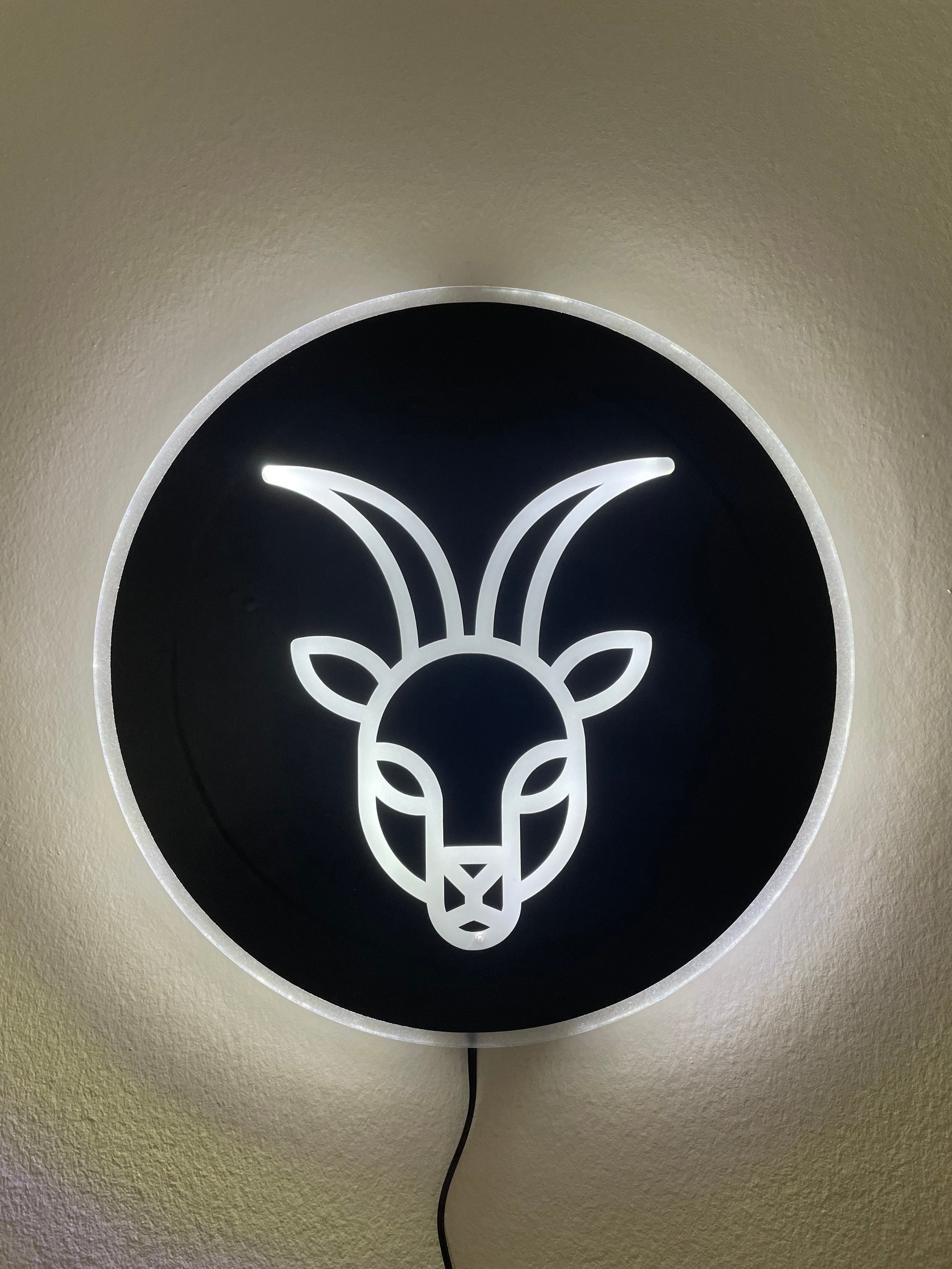 Steinbock Led Wandschild Ziege Rand beleuchtet Acryl - Etsy.de
