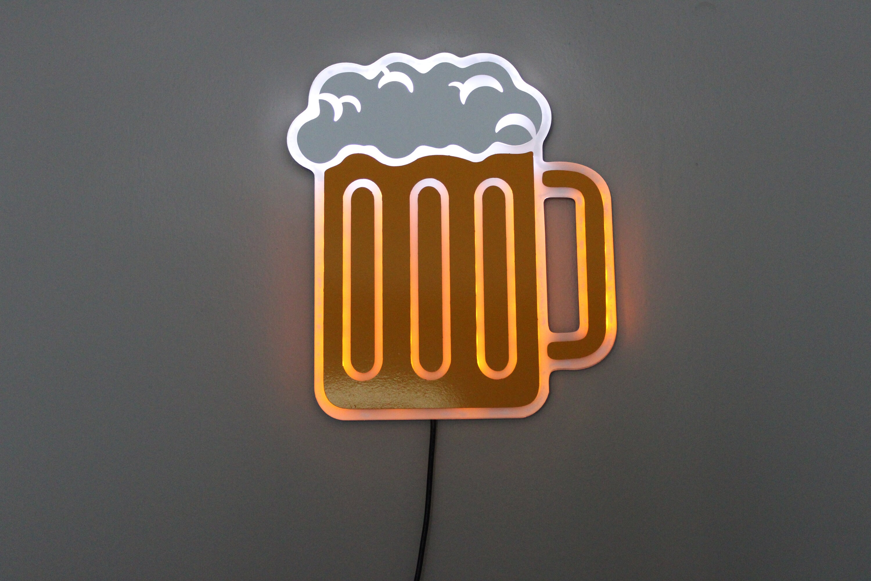 Letrero de jarra de cerveza letrero de pared LED cerveza - Etsy México