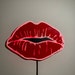 Red Lips Sign, Large LED Wall Sign, Edge Lit Acrylic Kissing Lipstick ...