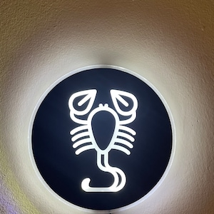 Scorpio, Led Wall Sign, Scorpion, Edge Lit Acrylic, Astrology, Like ...