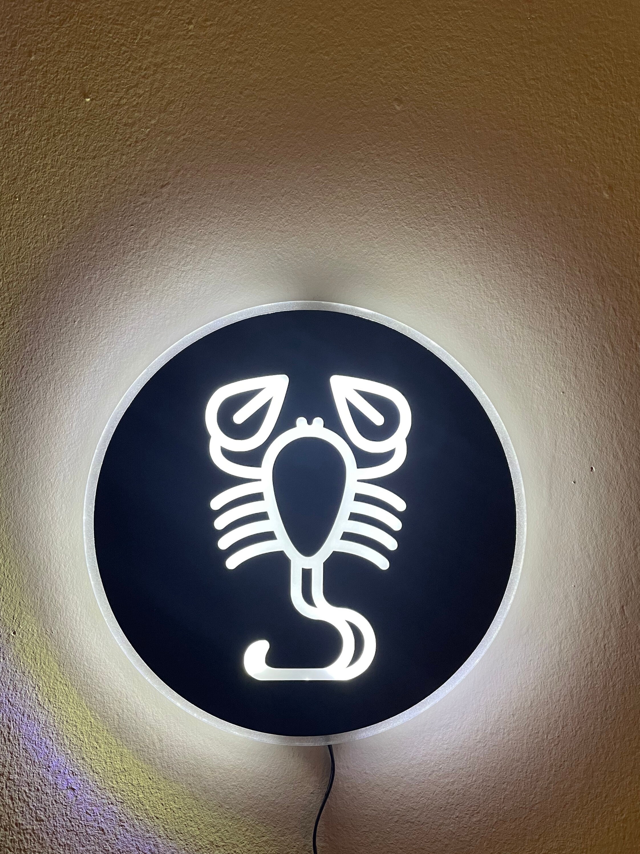 Scorpio, Led Wall Sign, Scorpion, Edge Lit Acrylic, Astrology, Like ...