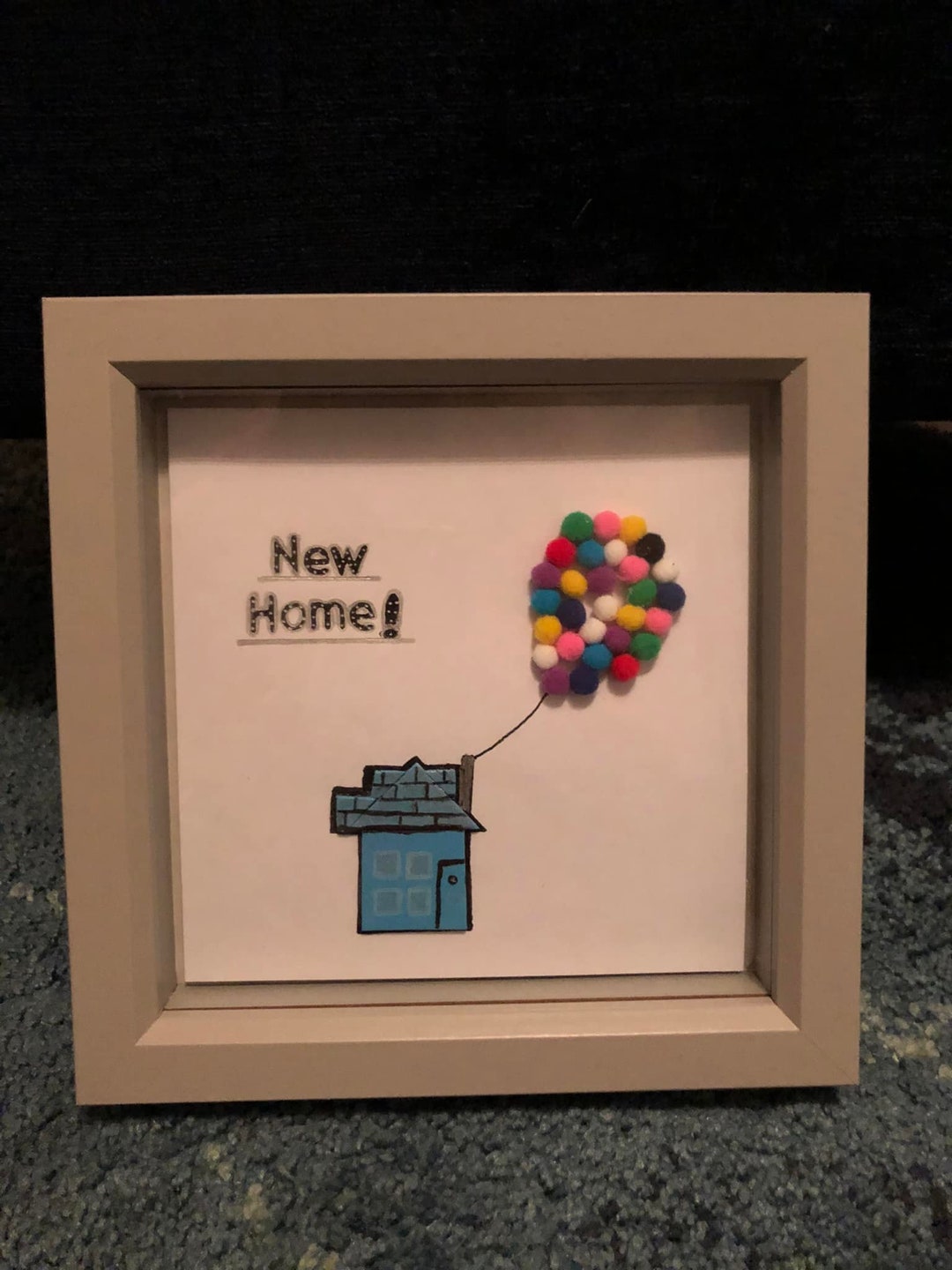 Handcrafted 'new Home' Frame Grey 15x15cm - Etsy