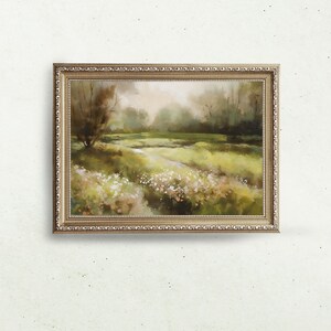 Spring Scenery Landscape Print Flower Field Landscape Oil - Etsy