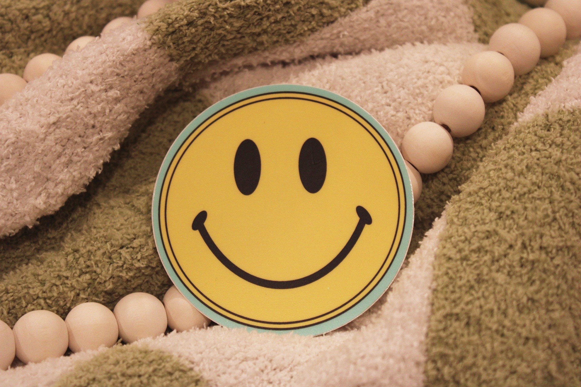 Smiley Vinyl Sticker Laptop Hydro Flask Retro Aesthetic - Etsy