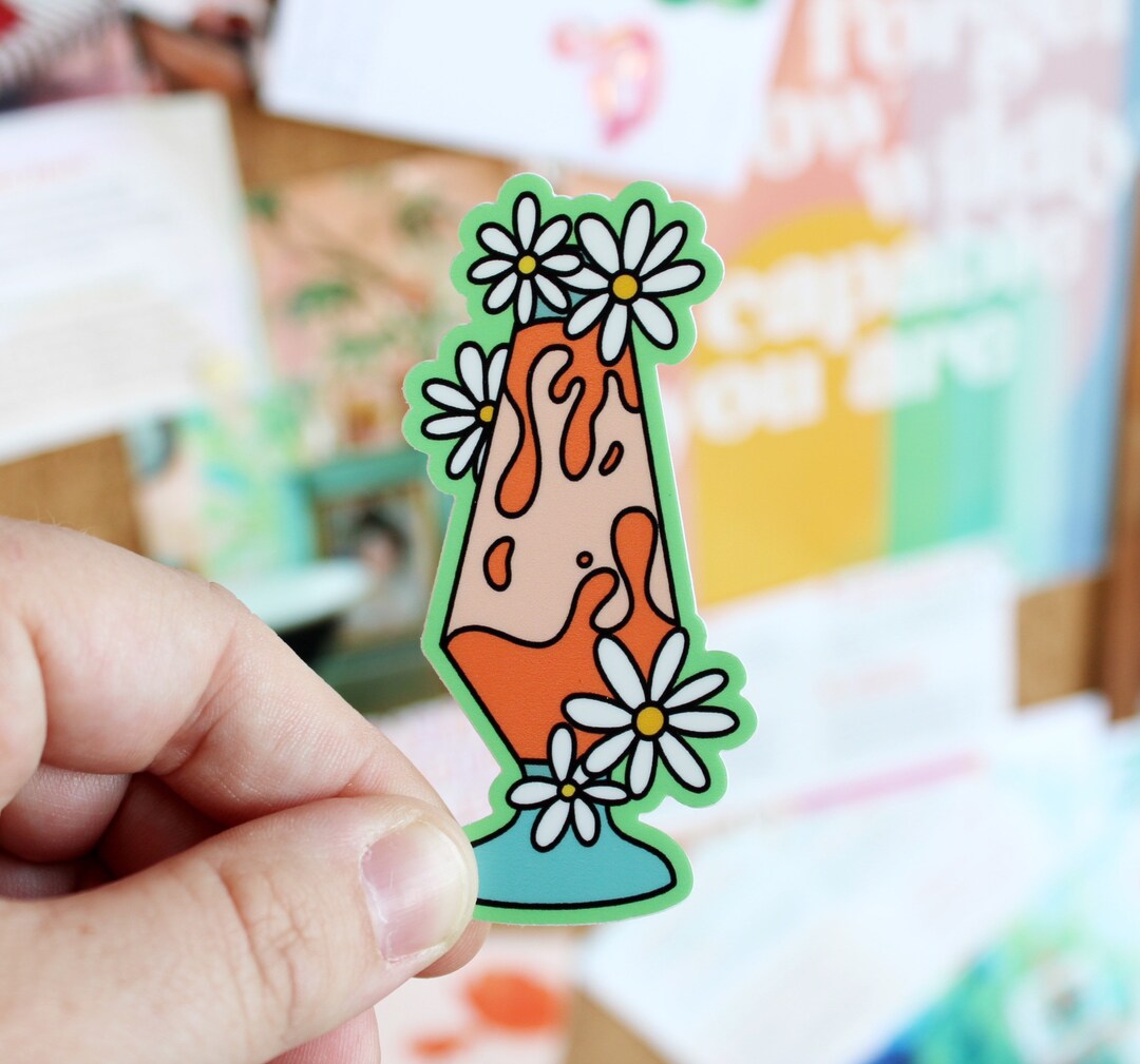 Drippy Lava Lamp Vinyl Sticker Hydro Flask Laptop Retro Aesthetic - Etsy