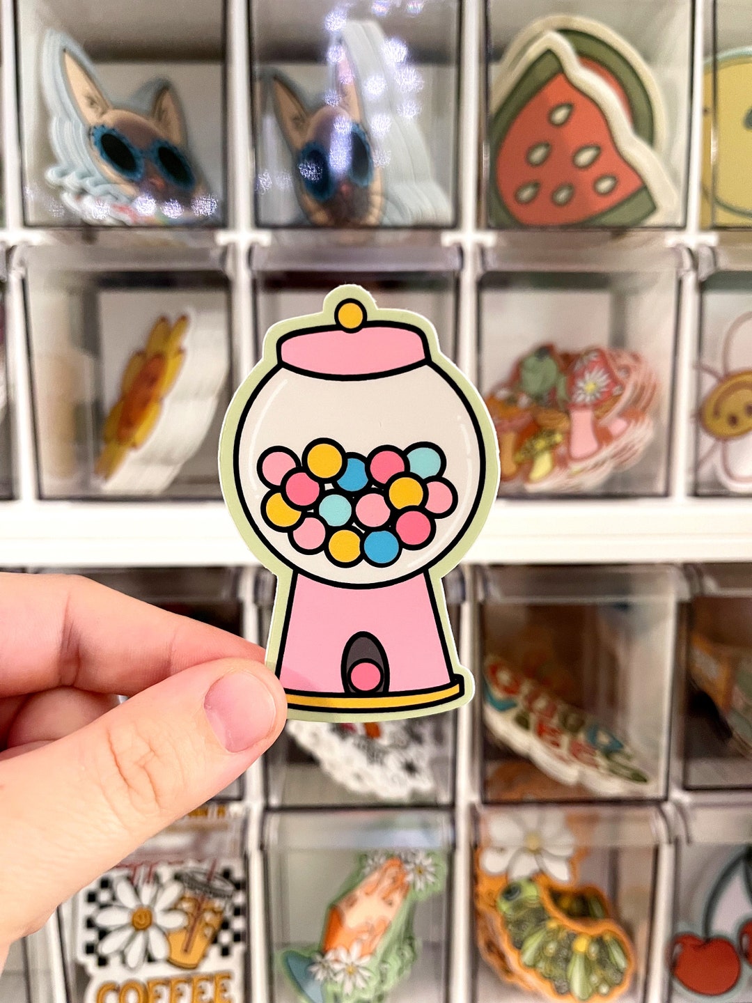 Retro Gumball Machine Vinyl Sticker | Hydro Flask Laptop | Retro ...