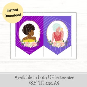 Women's Day Banner Printable, International Women's Day Banner, Happy ...