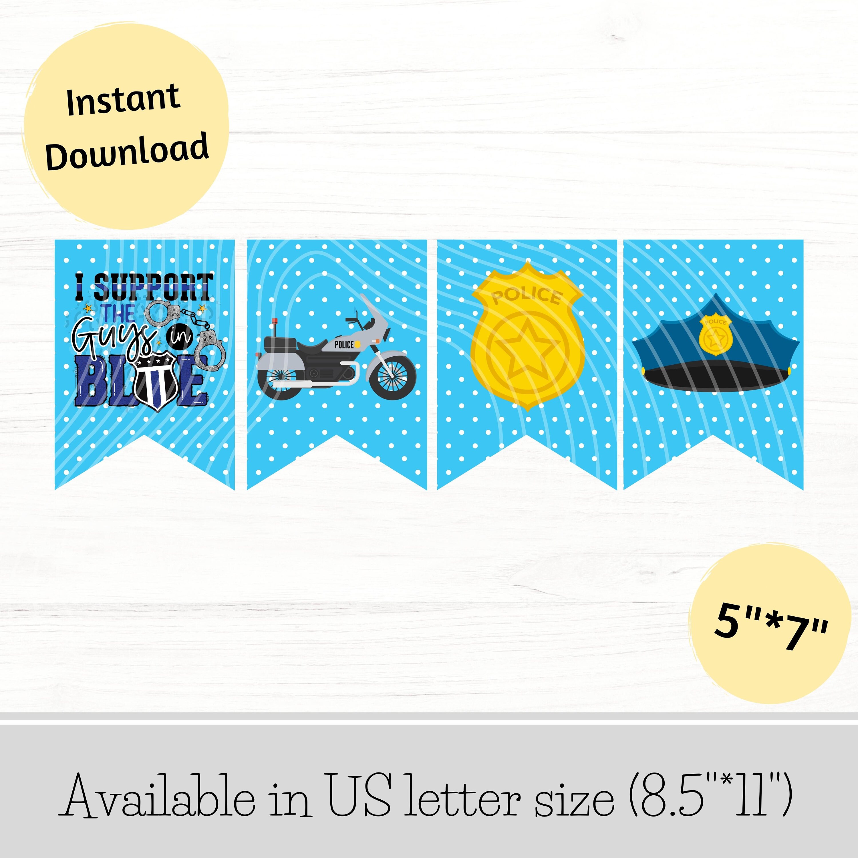 Printable Happy Police Appreciation Week Banner Thank You - Etsy