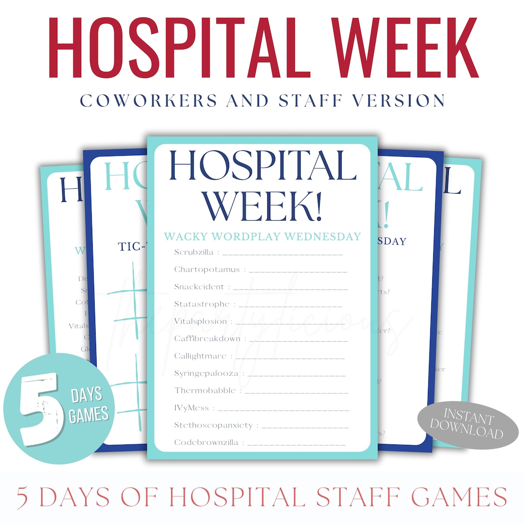 Hospital Week Game Bundle – 5 Days of Fun Games & Activities for ...