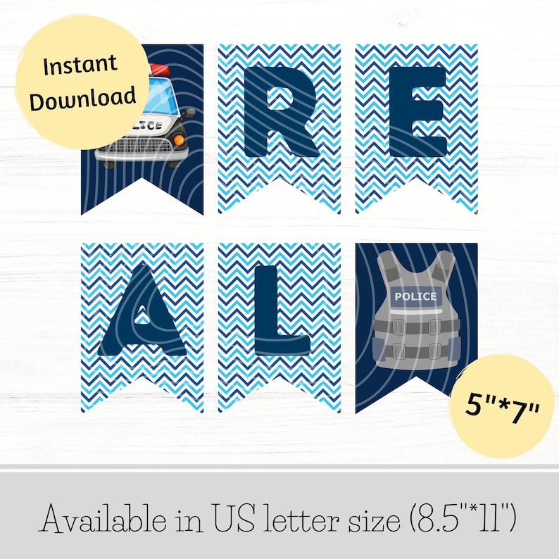 Instant Download Police Law Enforcement Banner Gifts Ideas Decor the ...